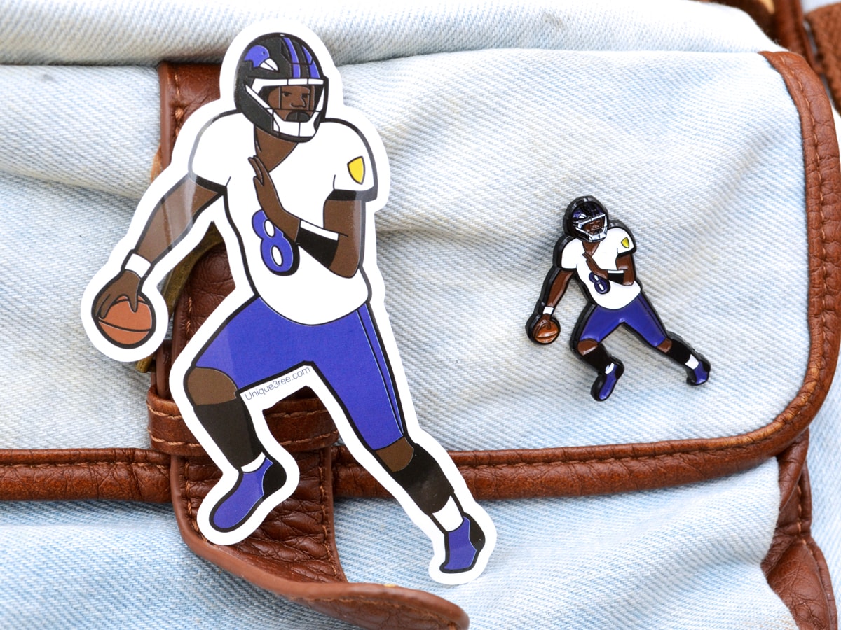 Lamar Jackson Baltimore Ravens Stickers ( 5 pack) – Unique3ree
